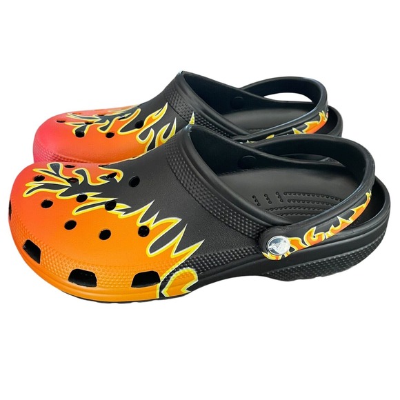 CROCS | Shoes | Crocs Flame Fire Bistro Clog Work Slip On Slip ...